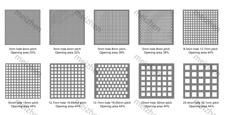 Stainless steel square hole perforated plate - mkmetal